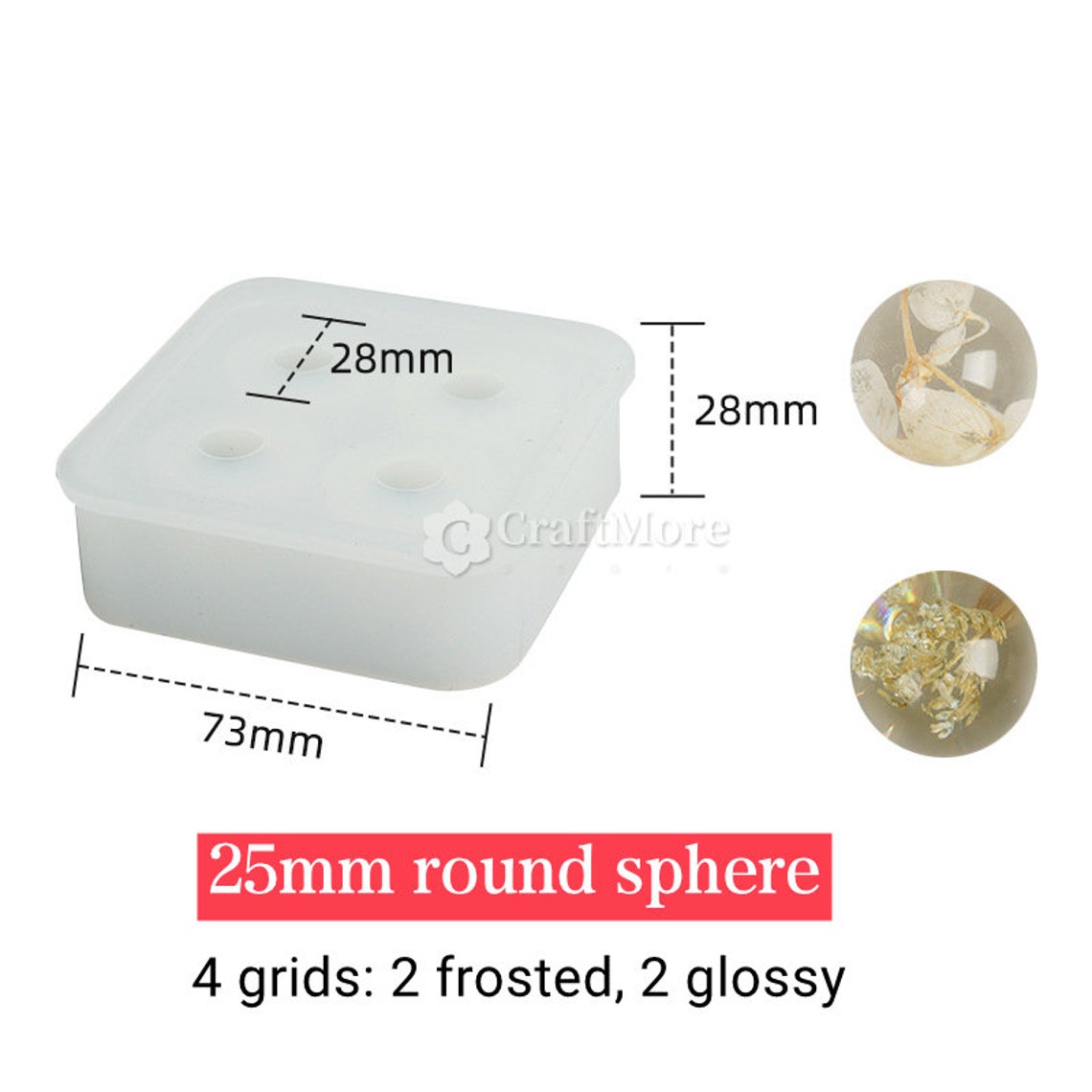 Faceted Sphere Resin Molds-silicone Sphere Mold-round Ball Silicone ...