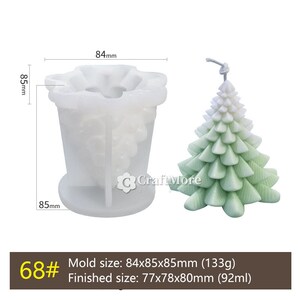 Christmas Tree Candle Silicone Mold-christmas Candle Mold-scented ...