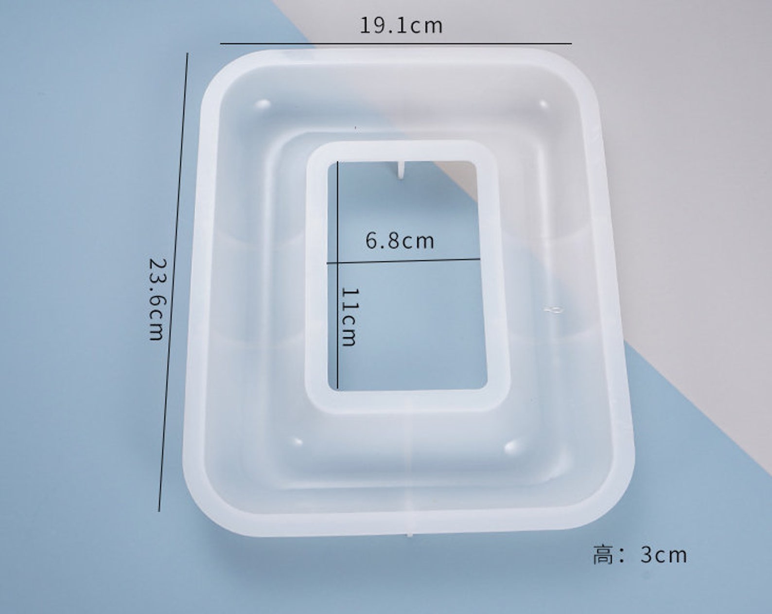 Large Size Photo Frame Silicone Mold- Round Corner Arc Self-made Photo ...