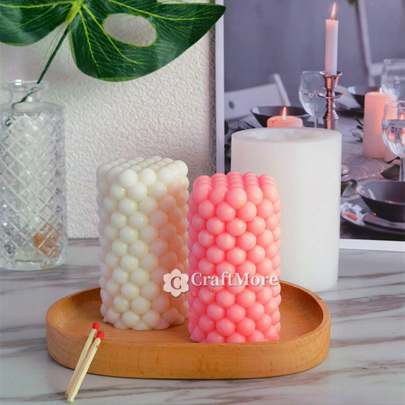 Creative Small Ball Cylinder Candle Mold-silicone Candle Mold-pillar ...