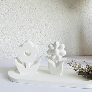 Cute Flower Silicone Mold-2 Styles Simple Flower Candle Mold-plaster ...