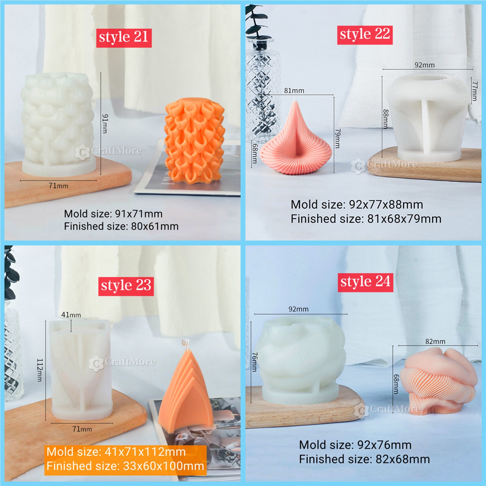 Irregular Cylinder Candle Mold-silicone Candle Mold-spiral - Etsy