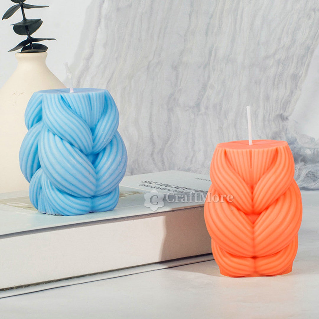 Abstract Yarn Knot Candle Mold-striped Cylinder Candle Silicone Mold ...