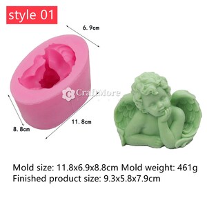 5 Styles Cute Angel Candle Mold-silicone Candle Mold-scented Candle ...