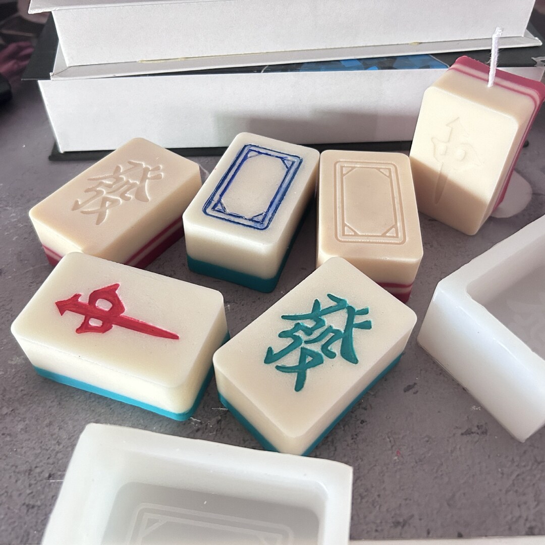 Mahjong Silicone Mold-mahjong Candle Resin Mold-silicone Soap Mold ...