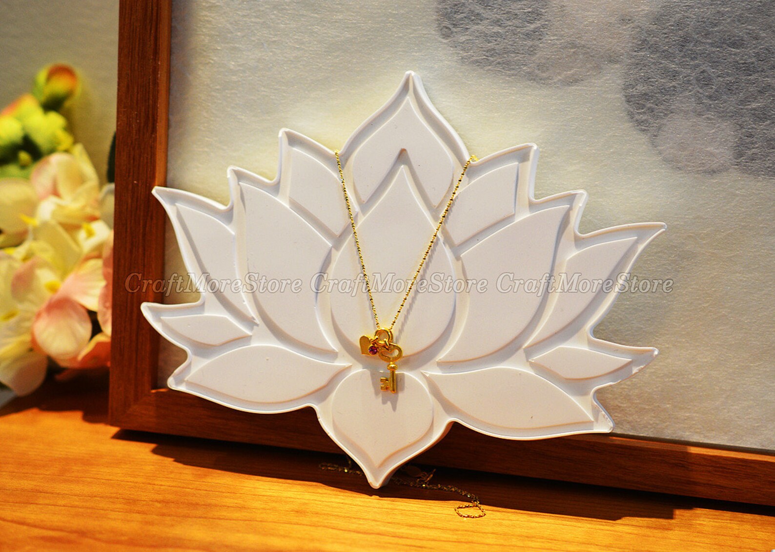 Lotus Silicone Tray Mold-resin Tray Mold-lotus Coaster - Etsy