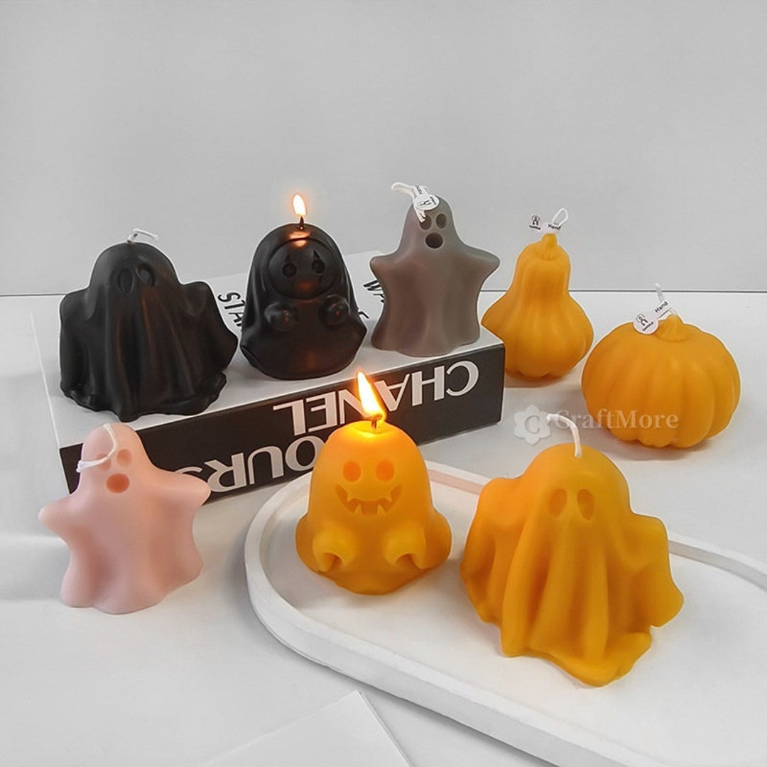 Ghost Candle Silicone Mold-ghost Candle Mold-scented Candle Mold-cement ...