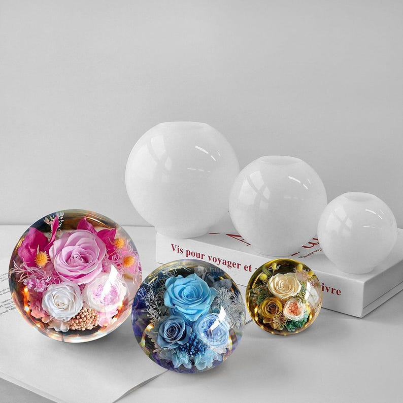 3 Sizes Sphere Silicone Molds-sphere Ornaments Resin Mold-sphere Candle ...