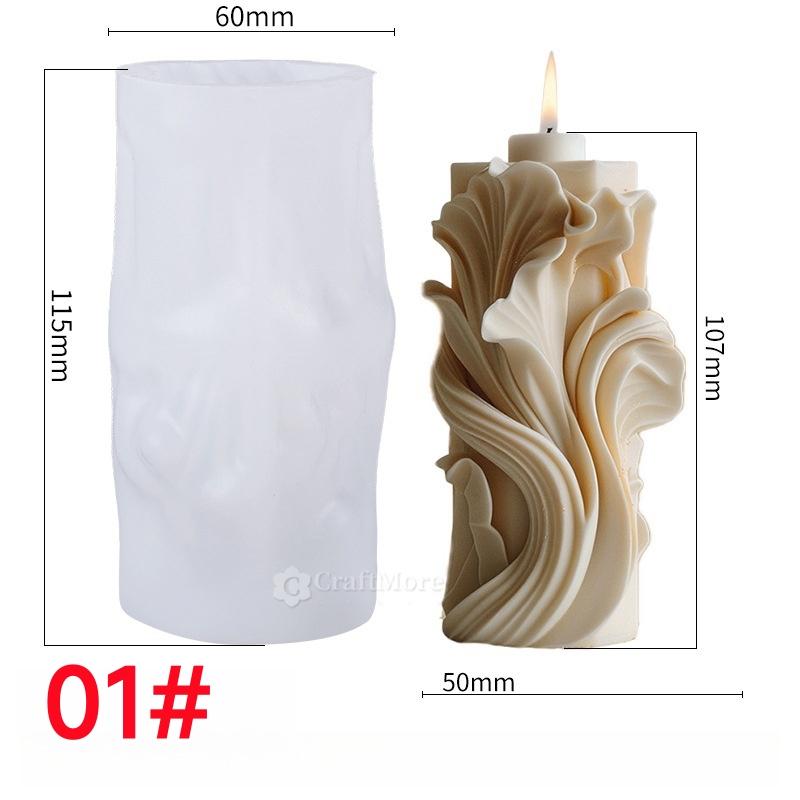 Embossed Wave Candle Silicone Mold-irregular Pillar Candle Mold-diy ...