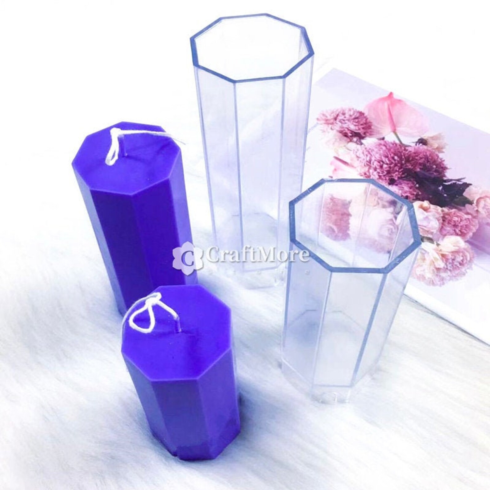 Retro Octagon Candle Mold-acrylic Candle Mold-candle Molds for - Etsy