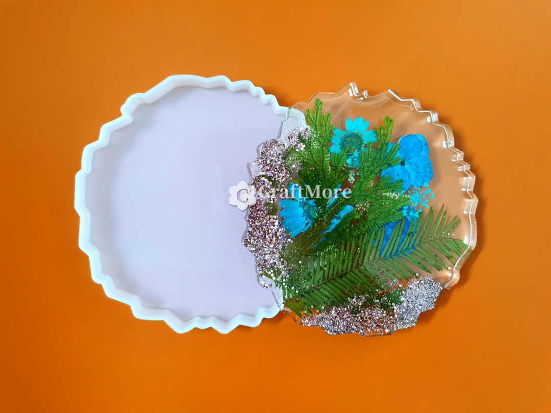 Irregular Round Coaster Silicone Mold-irregular Tray Resin Molds-6 ...