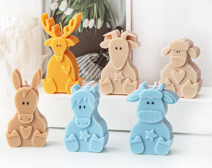 Funny Animal Candles Silicone Mold,resin Decorative Mold,bear,seal ...