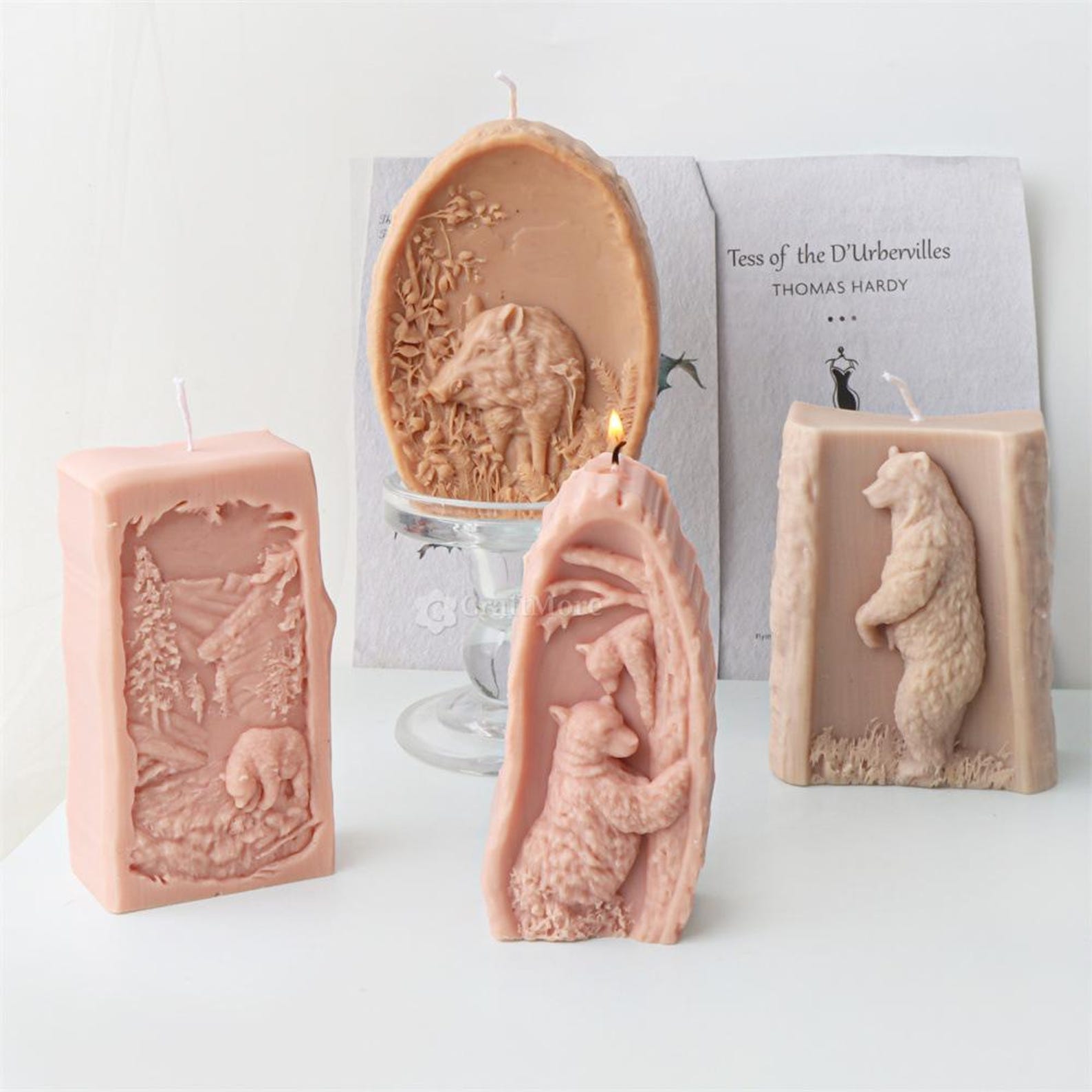 Forest Animal Candle Silicone Mold-wild Boar/bear Candle Mold-scented ...
