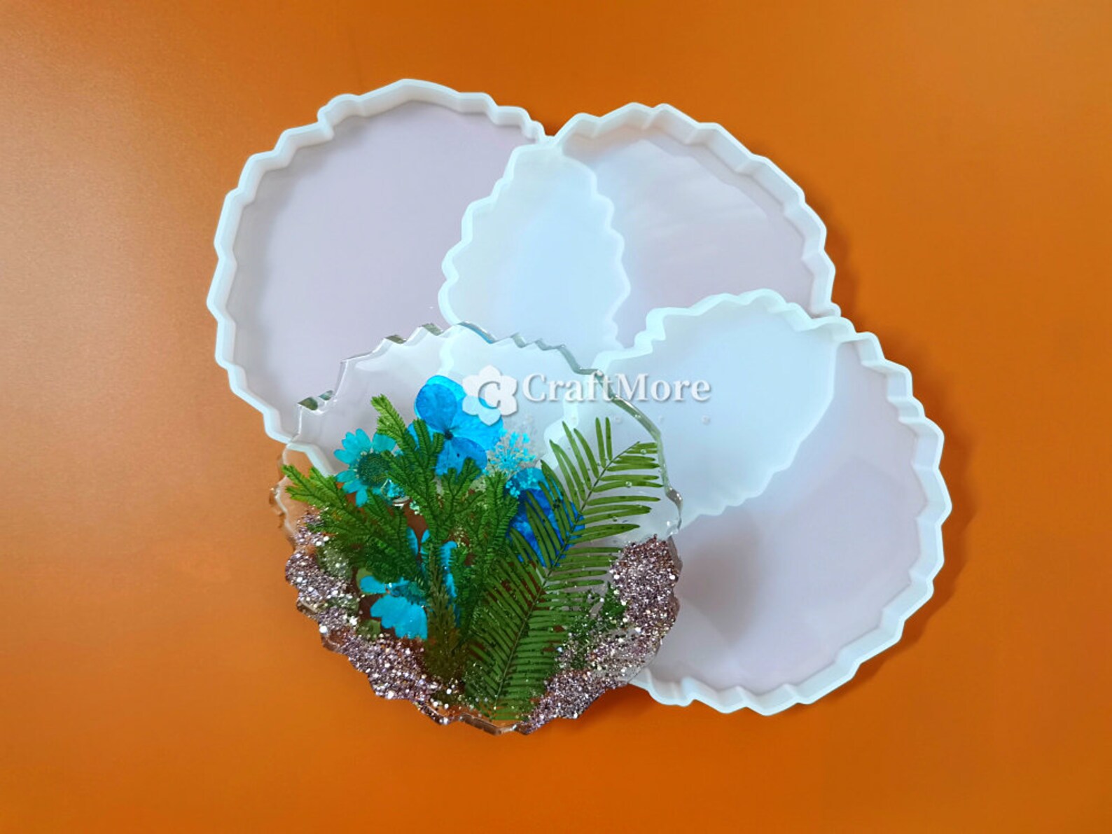 Irregular Round Coaster Silicone Mold-irregular Tray Resin Molds-6 ...