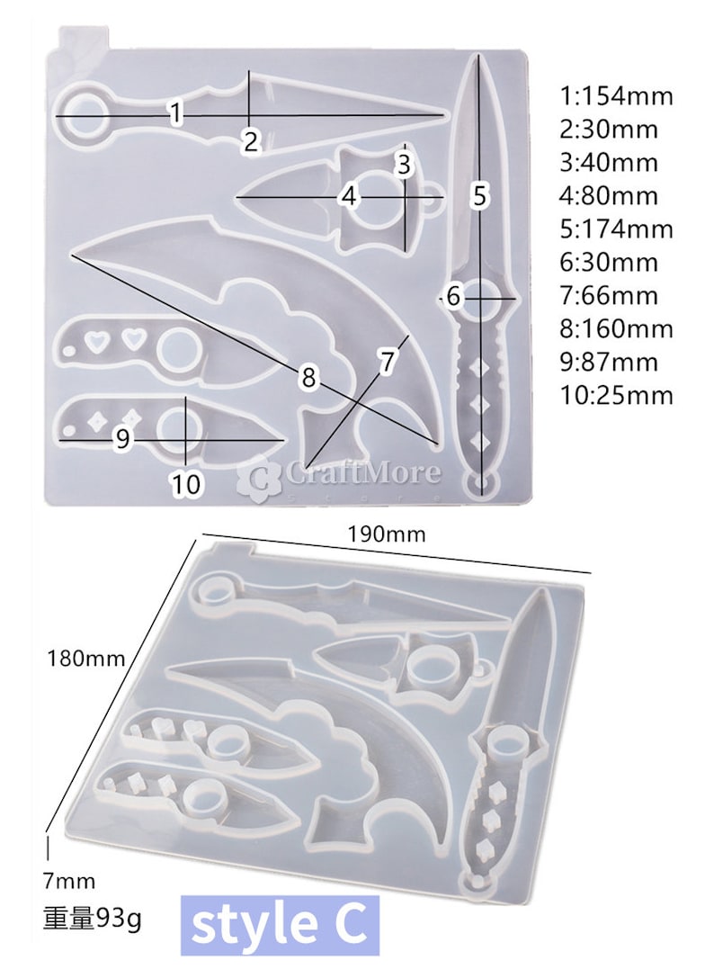 Resin Molds-sword Silicone Mold-opening Knife Resin Mold-epoxy Resin ...