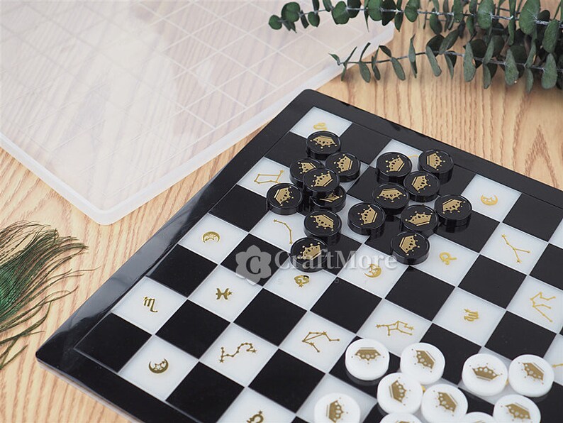 Creative chess board silicone mold-Chessboard resin | Etsy