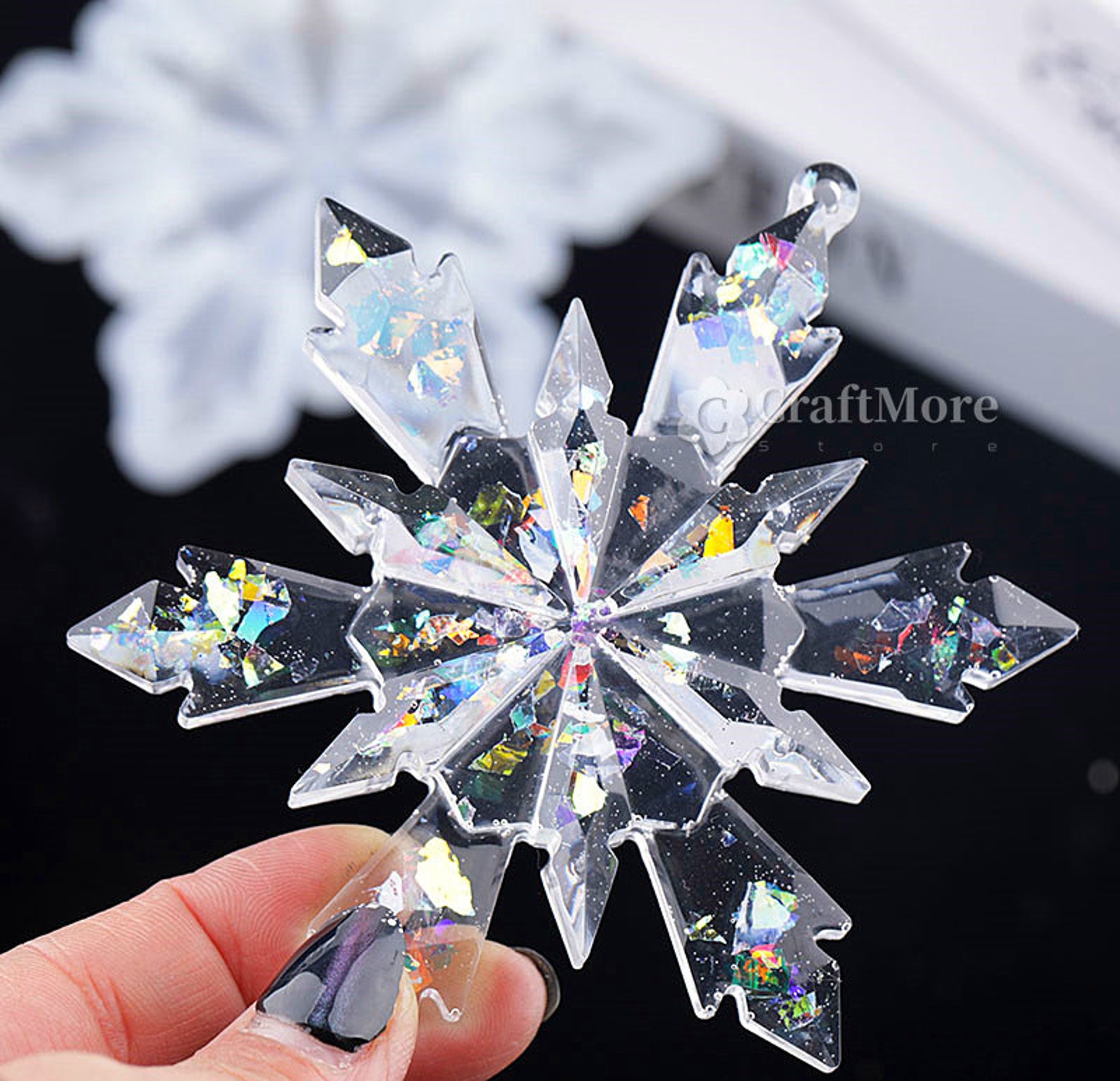 Silicone Snowflake Mold-snowflake Resin Molds-snowflake Pendant ...