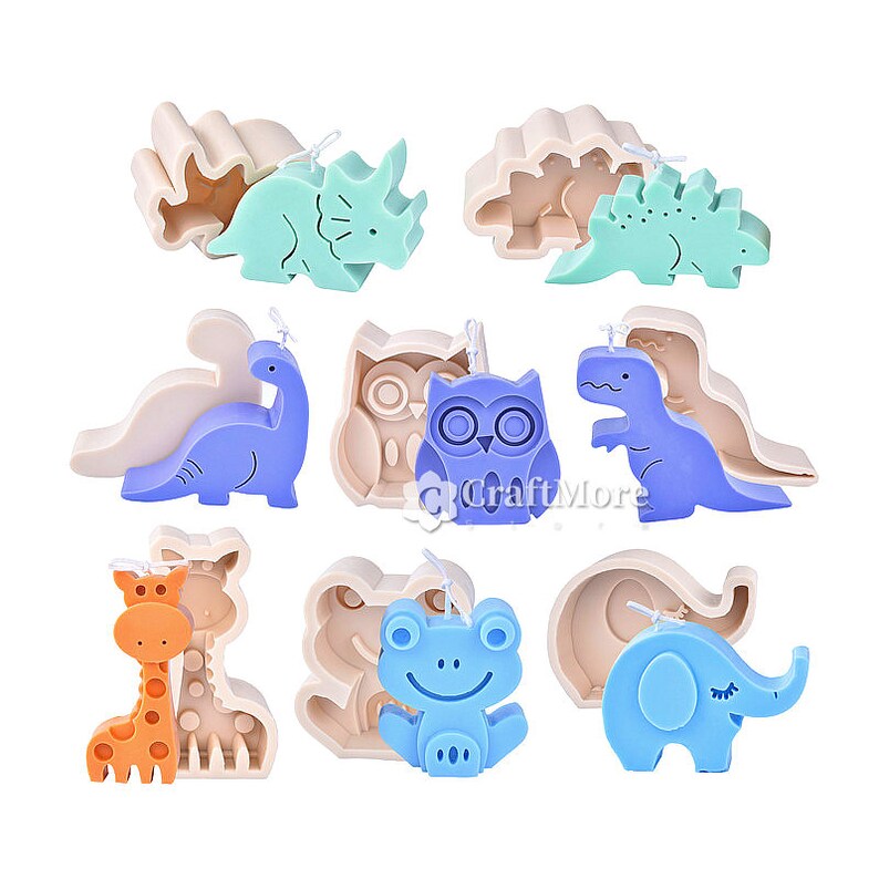 Cute Animal Candle Mold-silicone Candle Mold-dinosaur Candle - Etsy