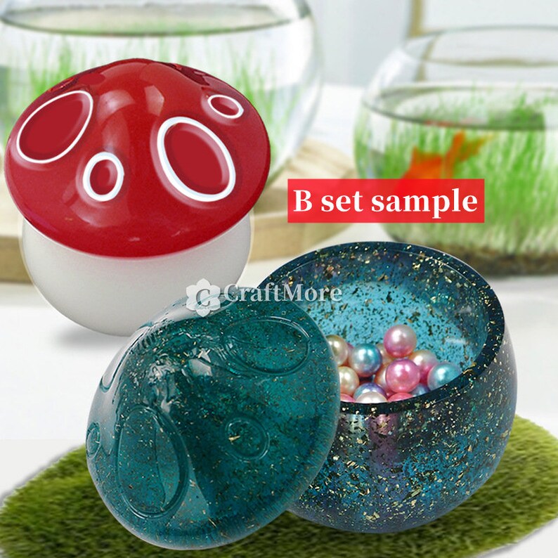 Mushroom Storage Box Resin Mold-jewelry Trinket Box - Etsy