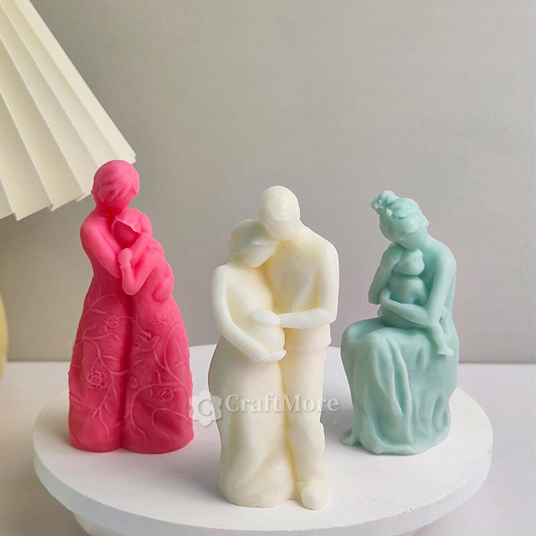Family Members Candle Molds-mom and Kids Silicone Candle Mold-couple ...