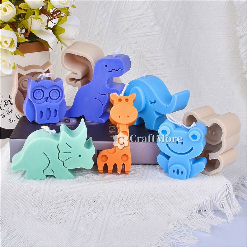 Cute Animal Candle Mold-silicone Candle Mold-dinosaur Candle - Etsy