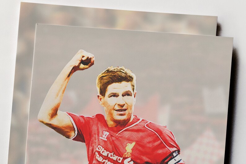 Steven Gerrard Poster, Liverpool Poster, Liverpool Print, Gerrard ...