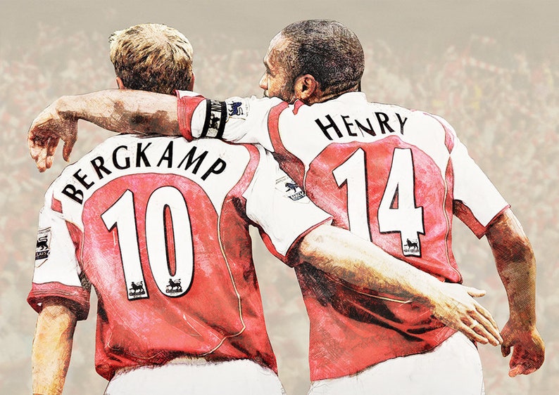 Dennis Bergkamp & Thierry Henry Poster Arsenal Posters - Etsy