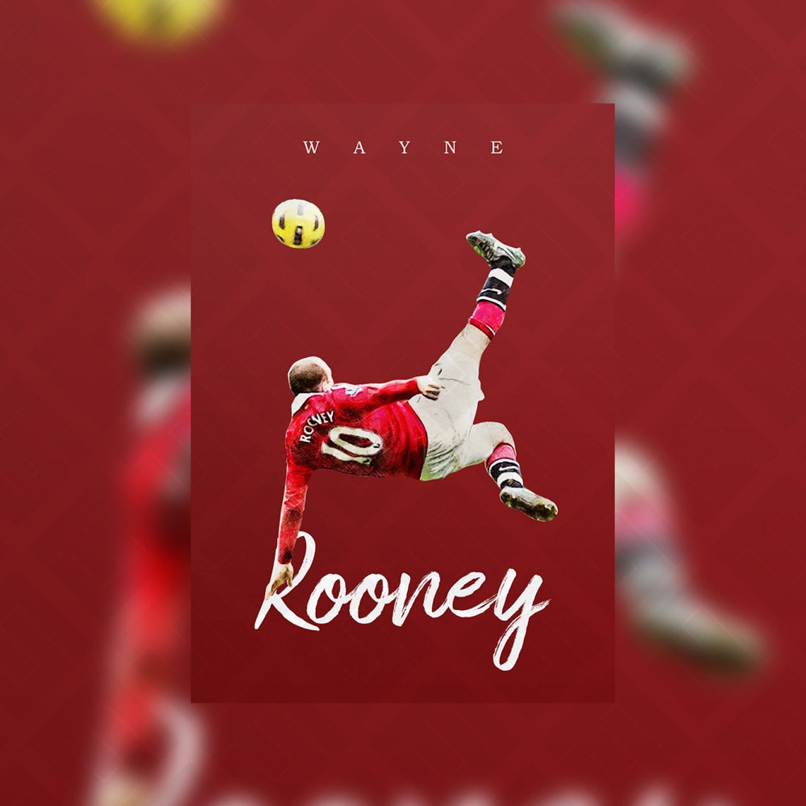 Wayne Rooney Poster Manchester United Posters Manchester - Etsy