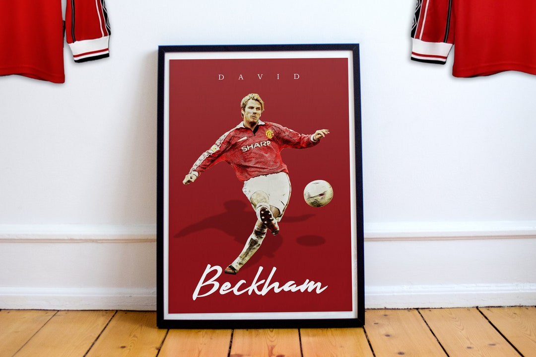 David Beckham Poster Manchester United Posters Manchester - Etsy