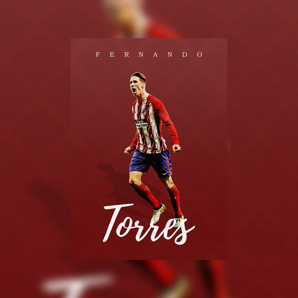 Fernando Torres Poster Atletico Madrid Posters Fernando - Etsy