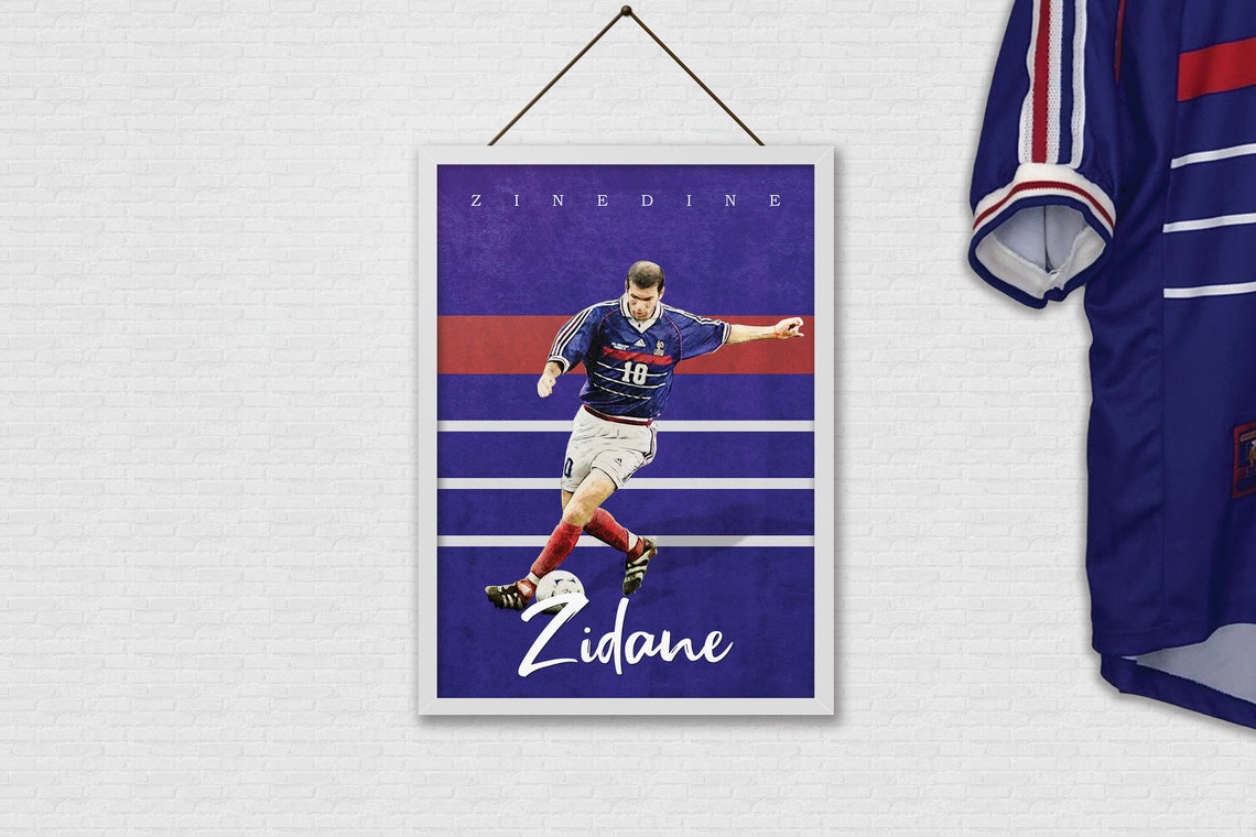 Zinedine Zidane Poster, France Posters, France Prints, Football Posters ...