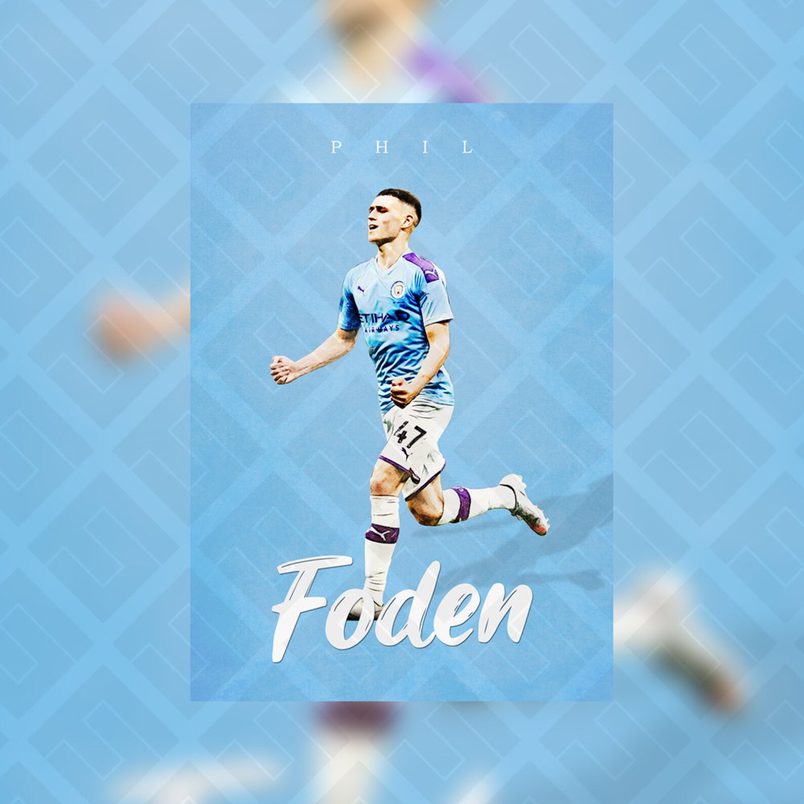Phil Foden Poster Manchester City Poster Foden Print - Etsy Singapore