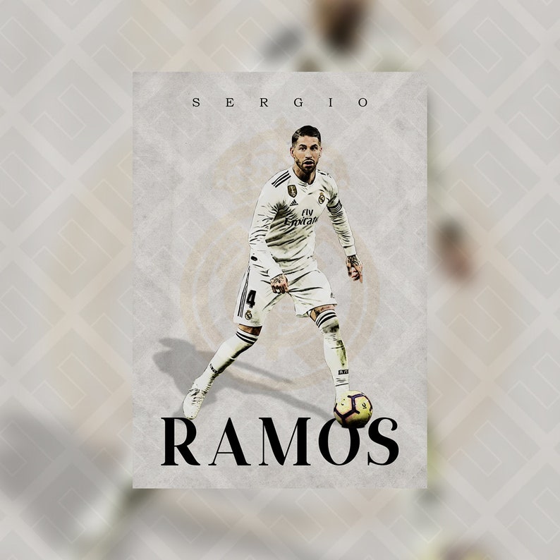 Sergio Ramos Poster Real Madrid Posters Ramos Posters - Etsy