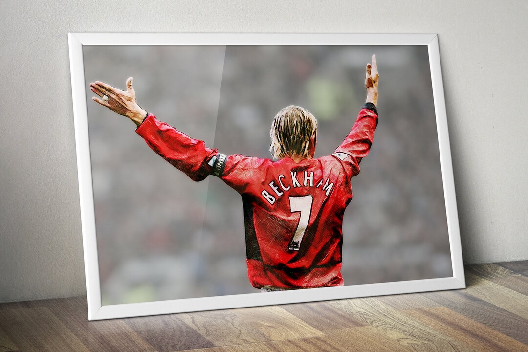David Beckham Poster, Man Utd Poster, Man Utd Print, Football Poster ...