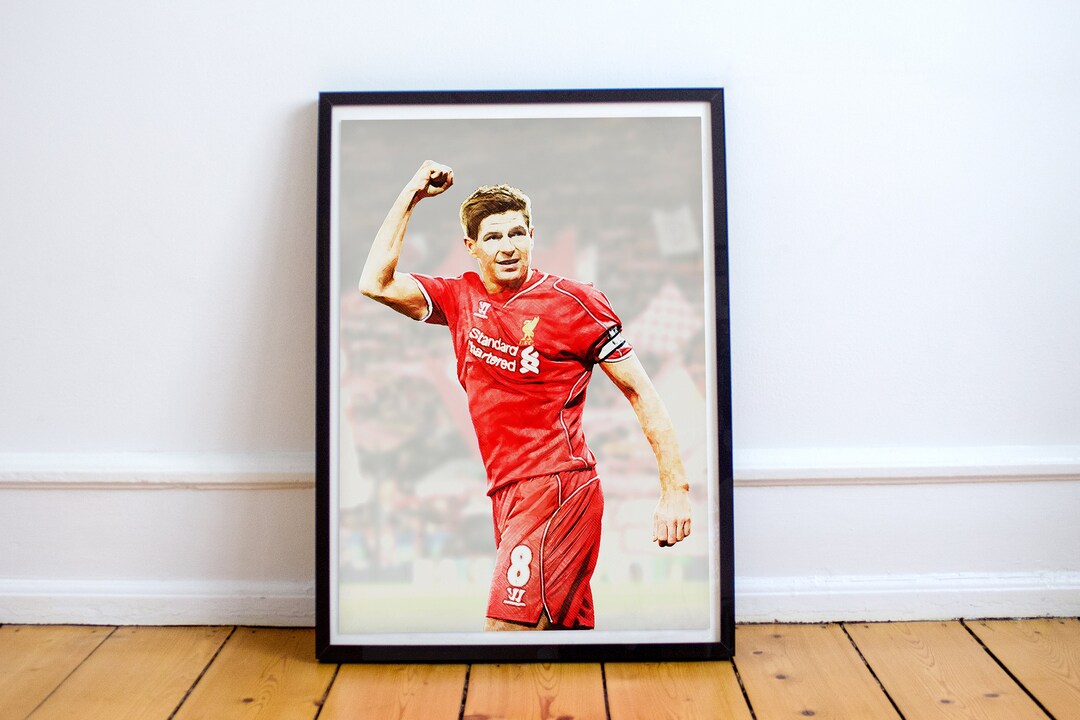 Steven Gerrard Poster, Liverpool Poster, Liverpool Print, Gerrard ...