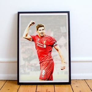 Steven Gerrard Poster, Liverpool Poster, Liverpool Print, Gerrard ...