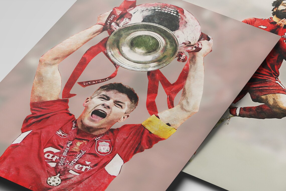 Steven Gerrard Poster, Gerrard Poster, Gerrard Print, Liverpool Poster ...