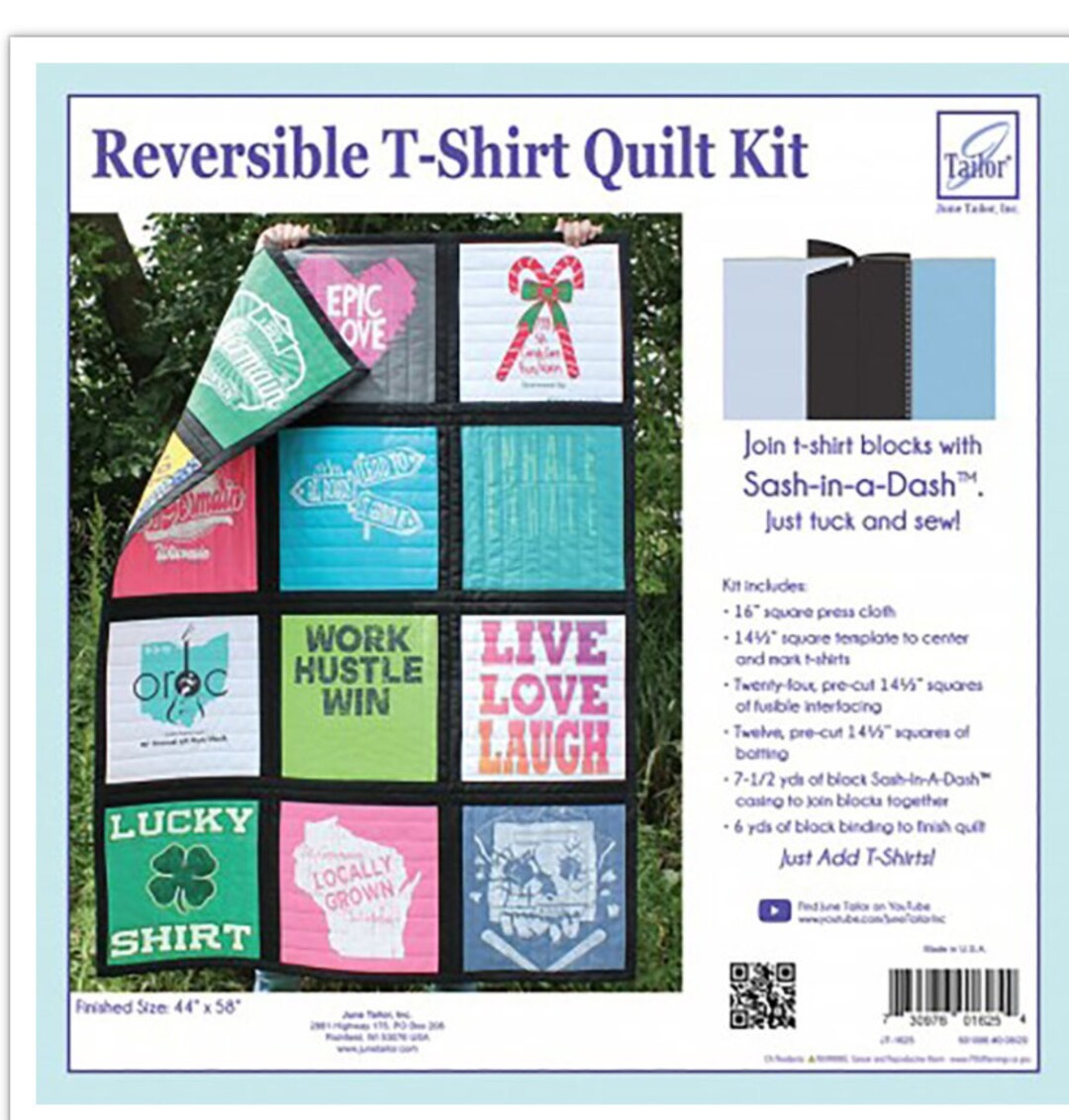 Reversible T-shirt Quilt Kit Black Sashing by June Tailor - Etsy