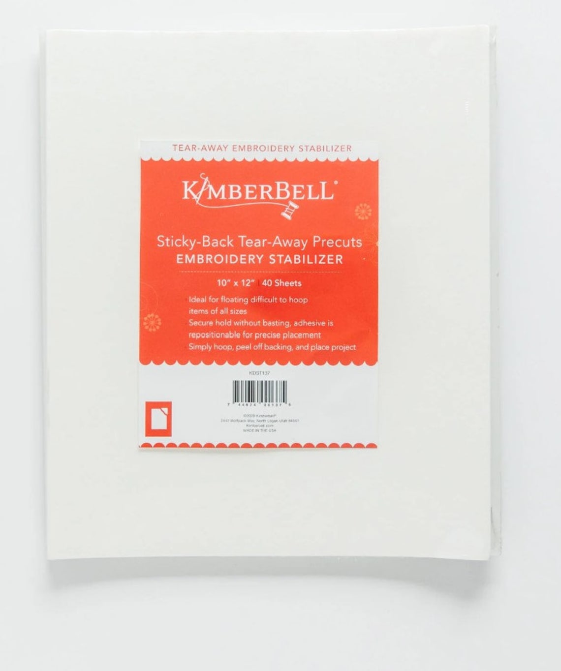 Kimberbell Sticky Back Tear Away Precuts 40 Sheets KDST137 - Etsy