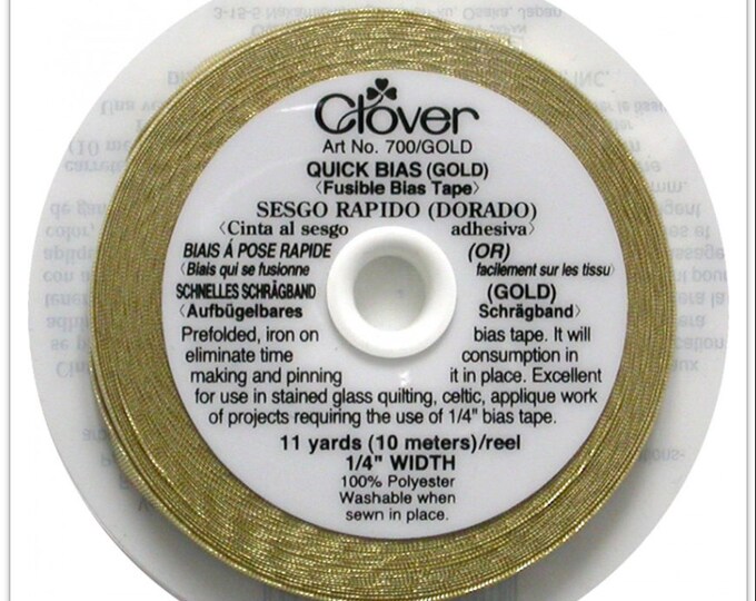 Quick Bias Fusible Metallic Gold 1/4in X 11 Yds - Etsy