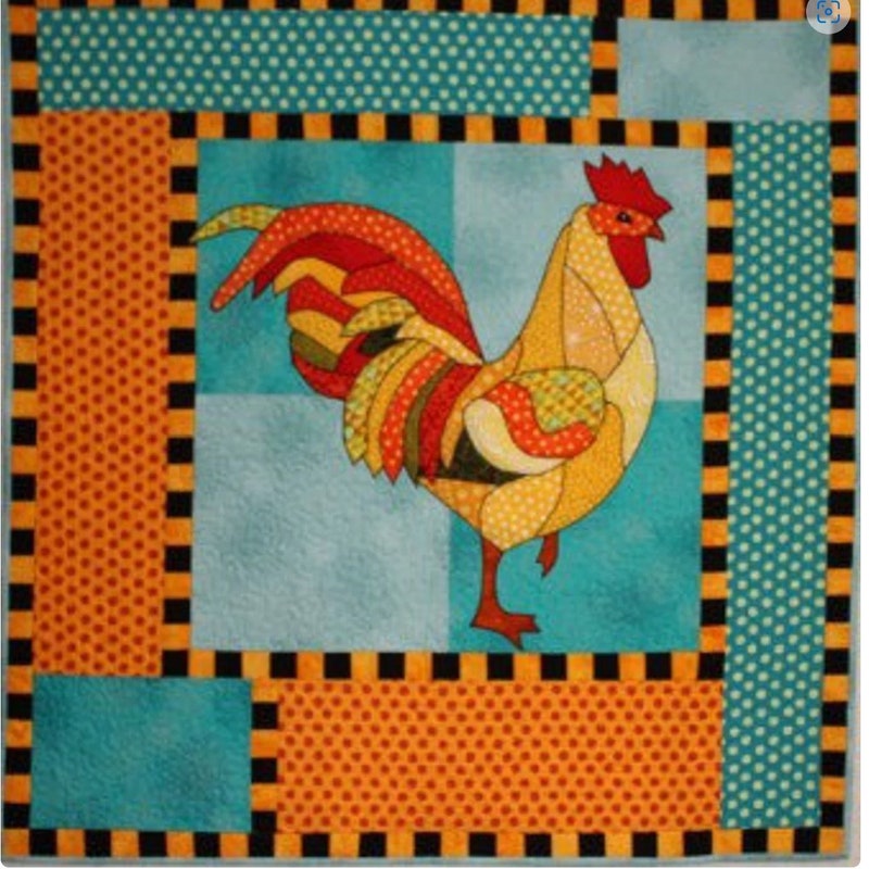 Rooster Quilt Pattern - Etsy