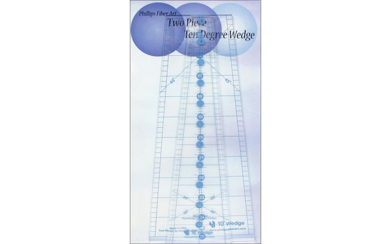 10 Degree Wedge Ruler 2 Piece & Bonus Pattern by Phillip Art | Etsy