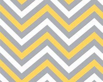 Yellow Grey Chevron - Etsy