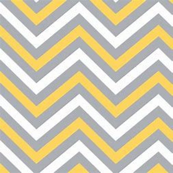 Yellow Grey Chevron - Etsy