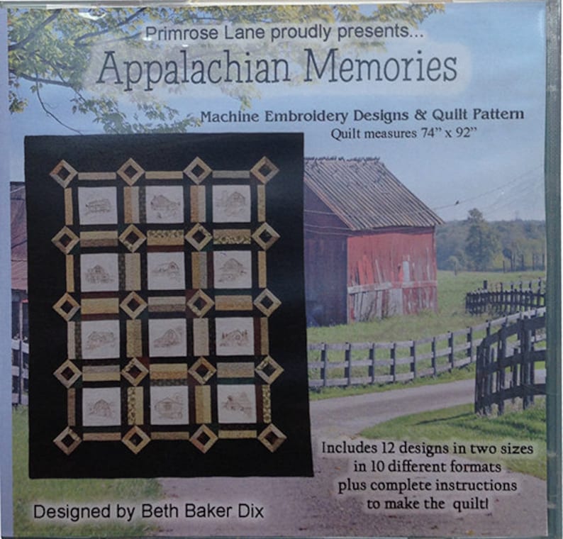 Appalachian Memories Machine Embroidery Designs & Quilt Pattern - Etsy