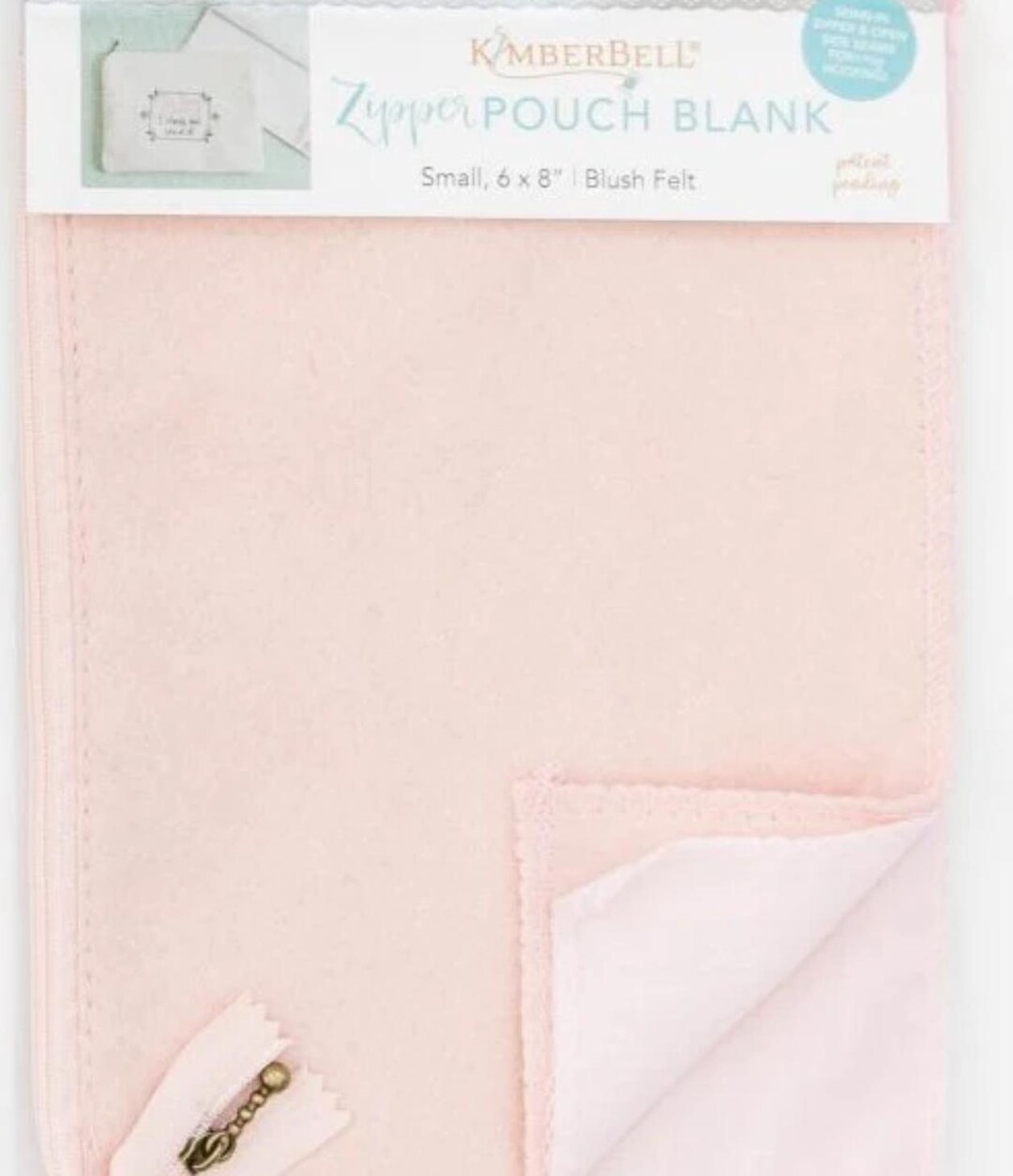 Kimberbell Zipper Pouch Blank Large-blush Felt - Etsy