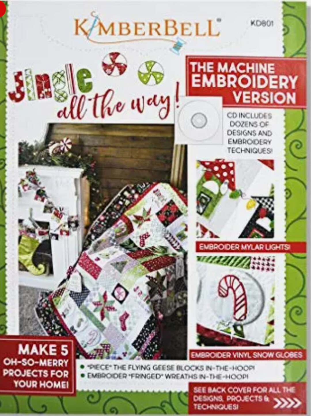 Kimberbell Jingle All the Way the Machine Embroidery CD Version #KD801 ...