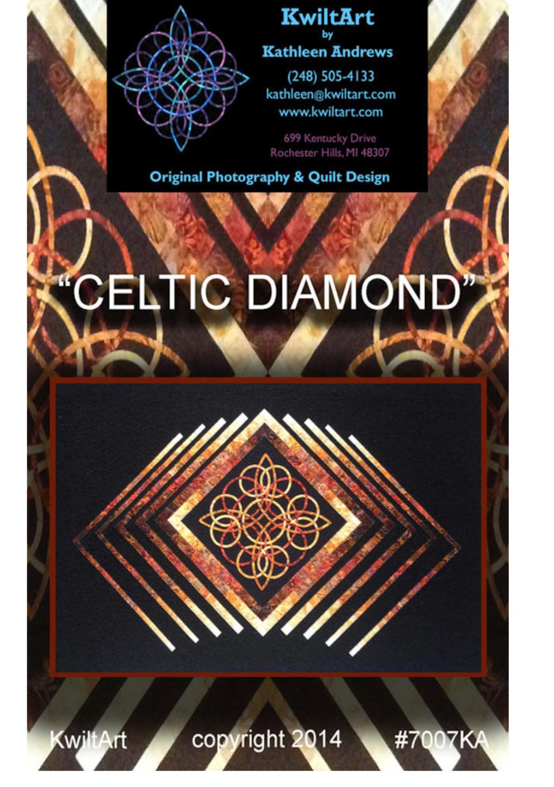 Celtic Diamond Quilt Pattern by Kwiltart - Etsy