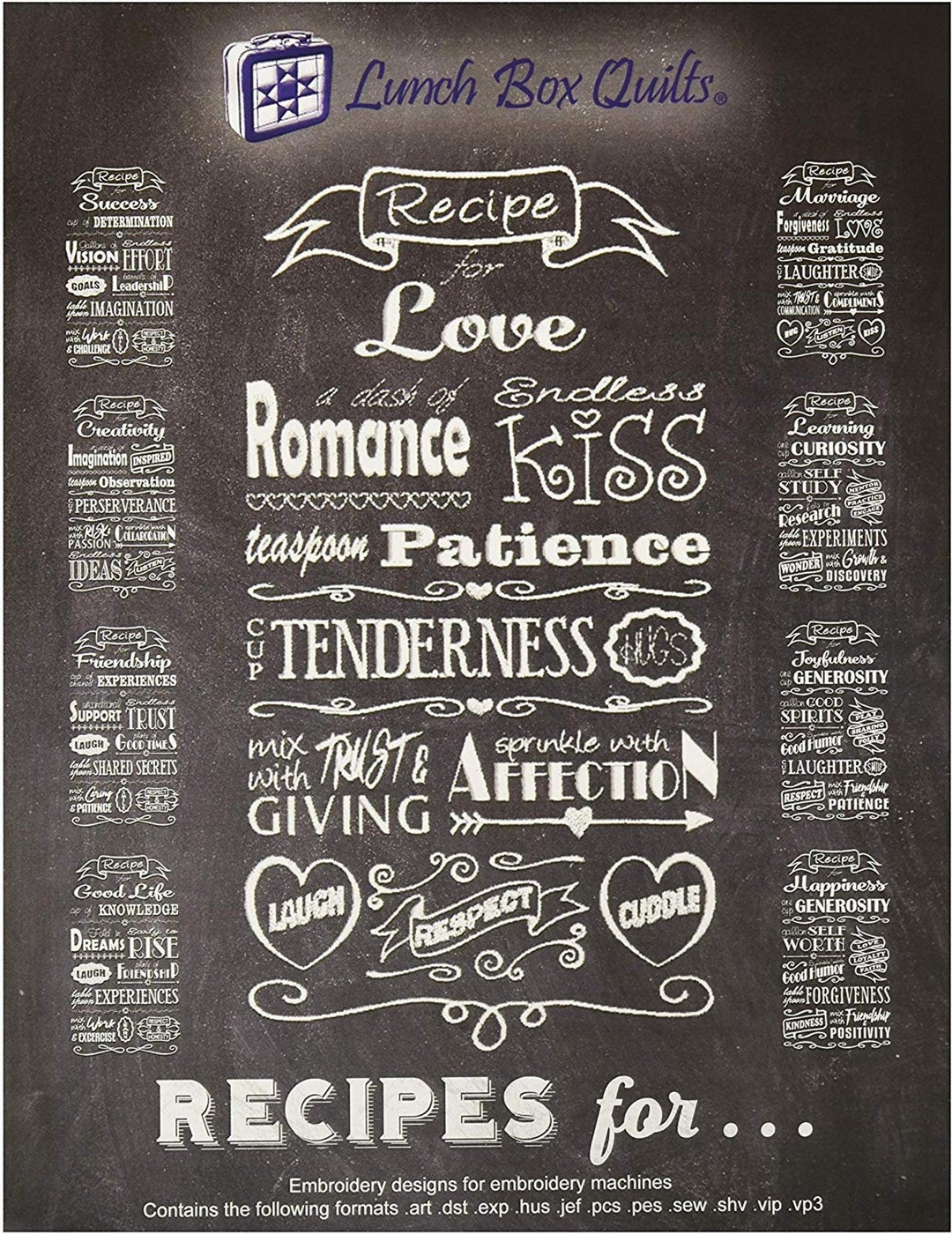 Recipes For.....embroidery Machine Designs by Lunch Box Quilts - Etsy