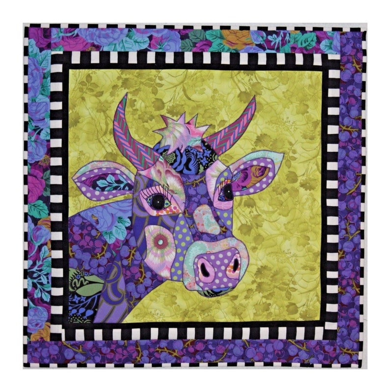 Jersey Girl Cow Applique/collage Quilt Pattern - Etsy